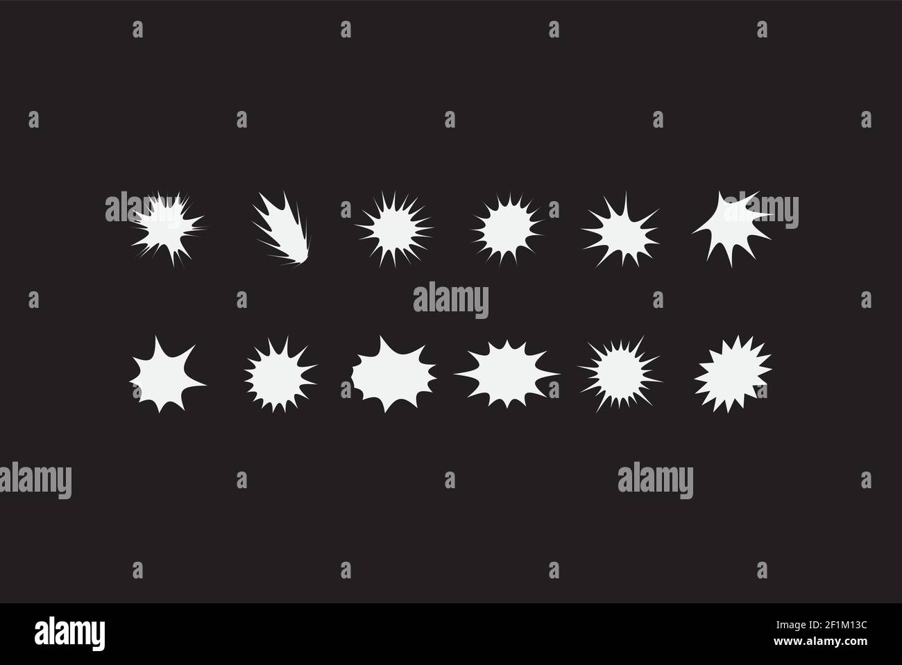 Stylised star element vector set. Here are many variations from usual ...