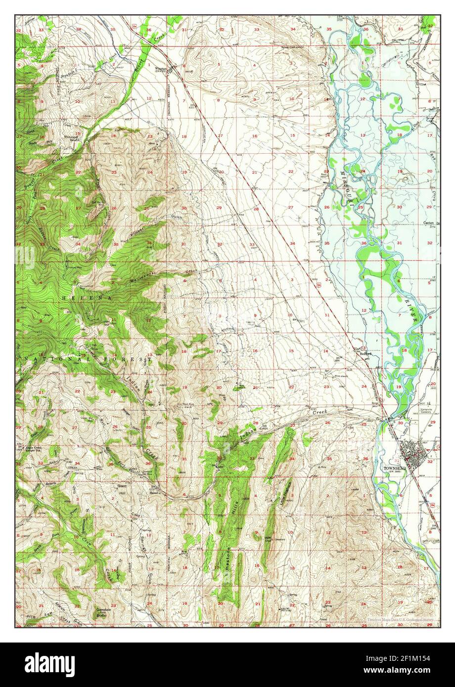 Map of townsend montana hi-res stock photography and images - Alamy