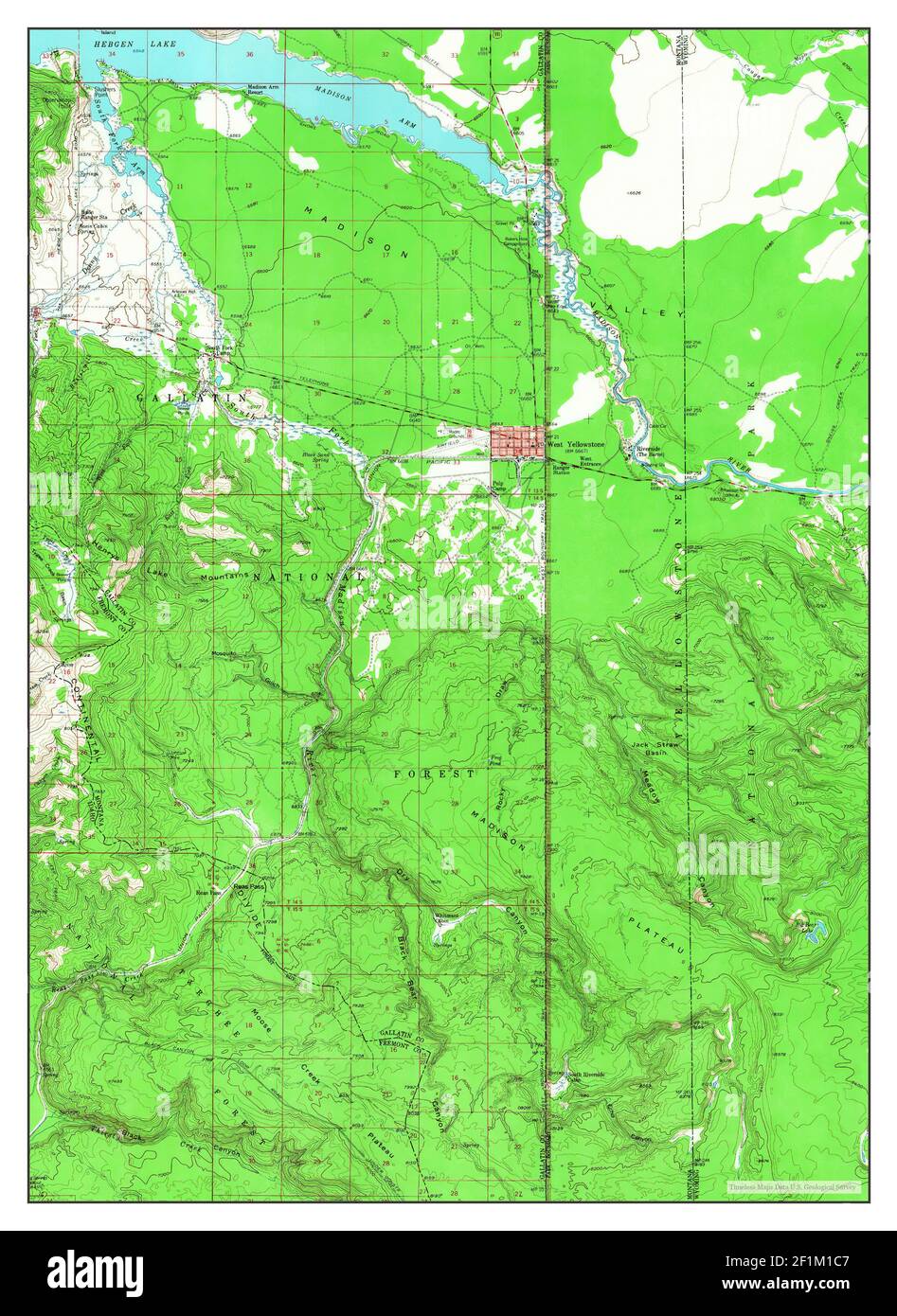 West Yellowstone, Montana, map 1958, 1:62500, United States of America ...