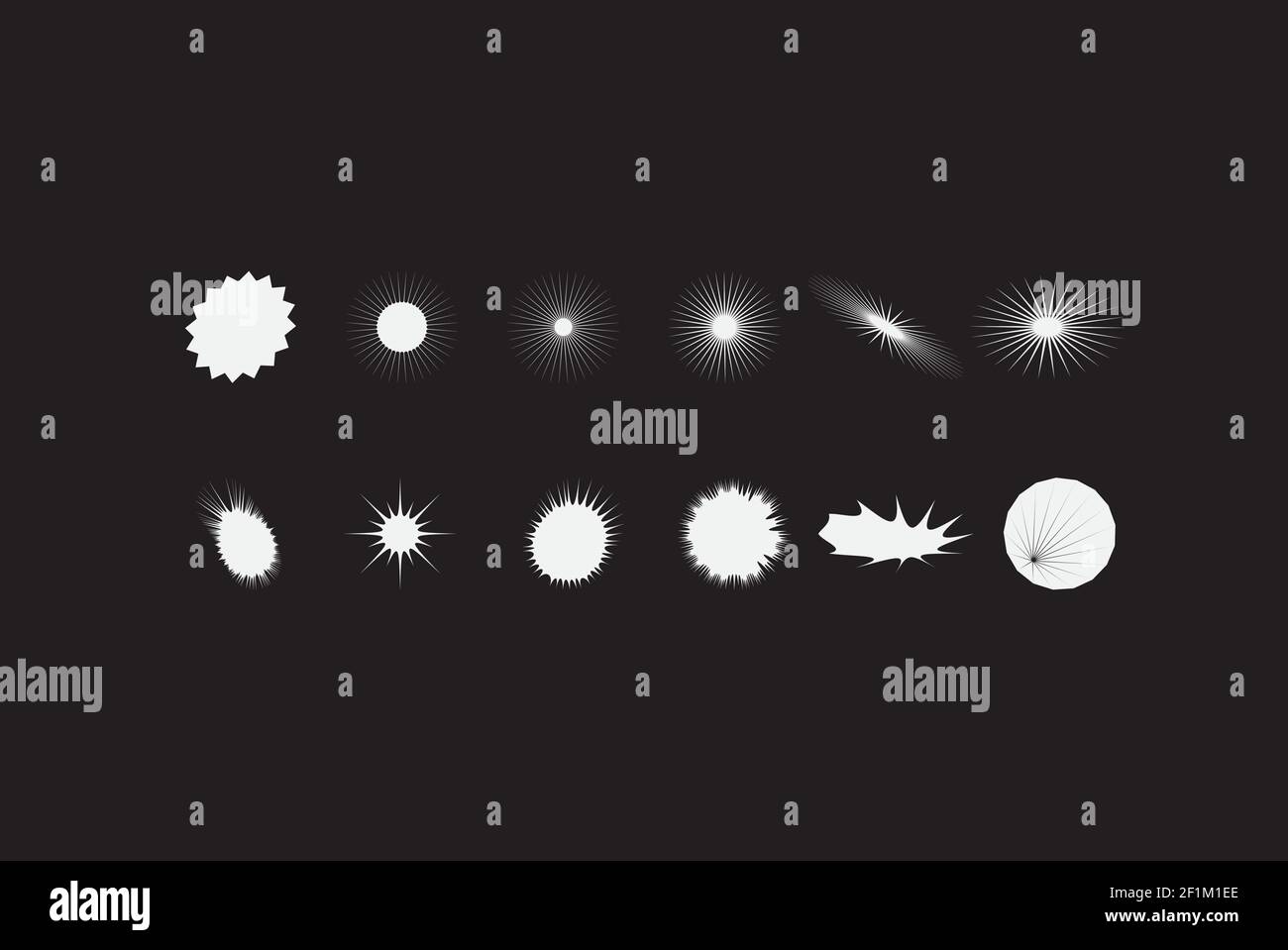 Stylised star element vector set. Here are many variations from usual ...