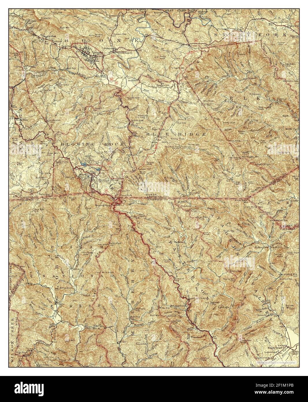 Map of blowing rock hi-res stock photography and images - Alamy