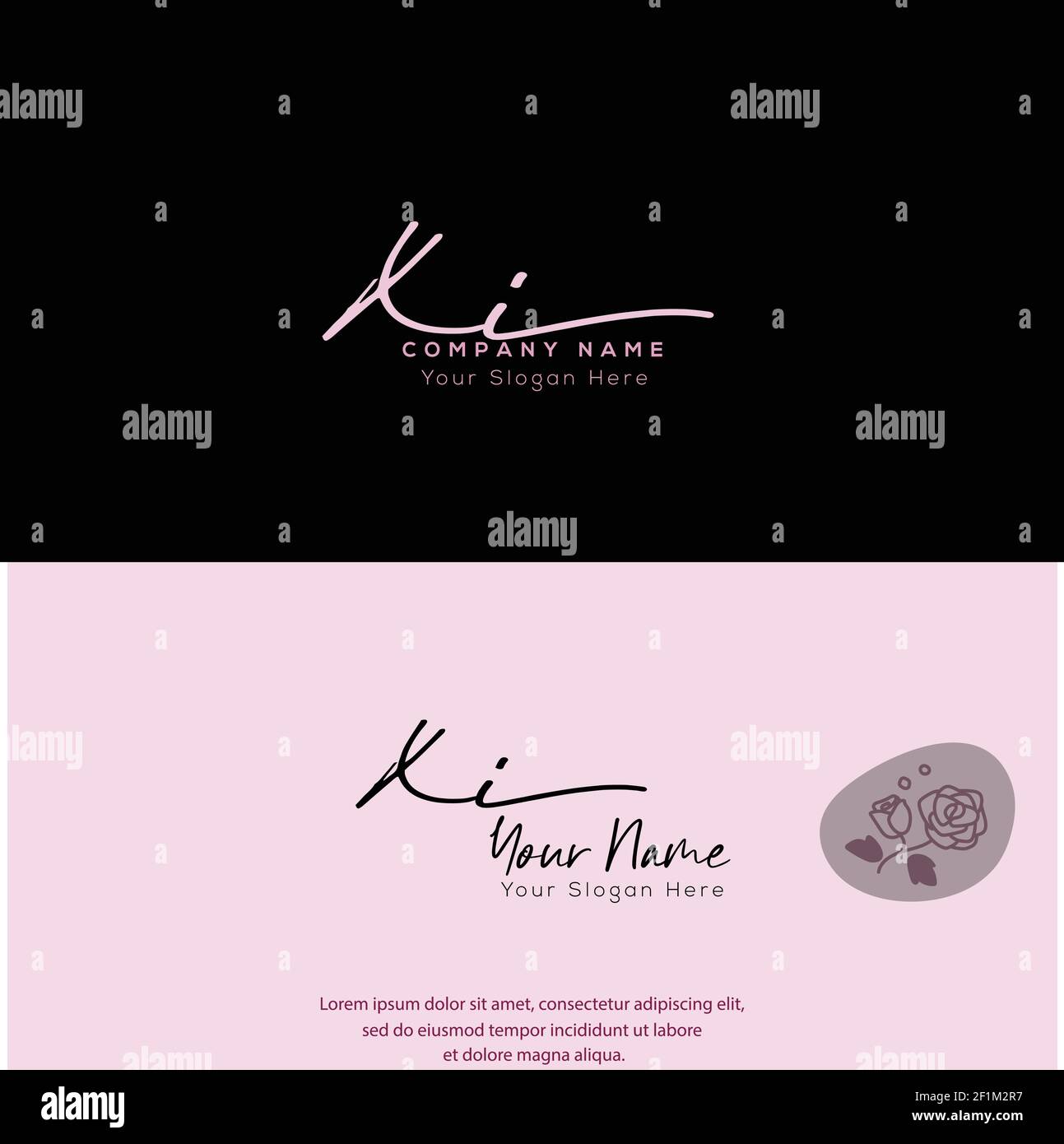 X I XI Initial letter handwriting and signature logo. Beauty vector ...