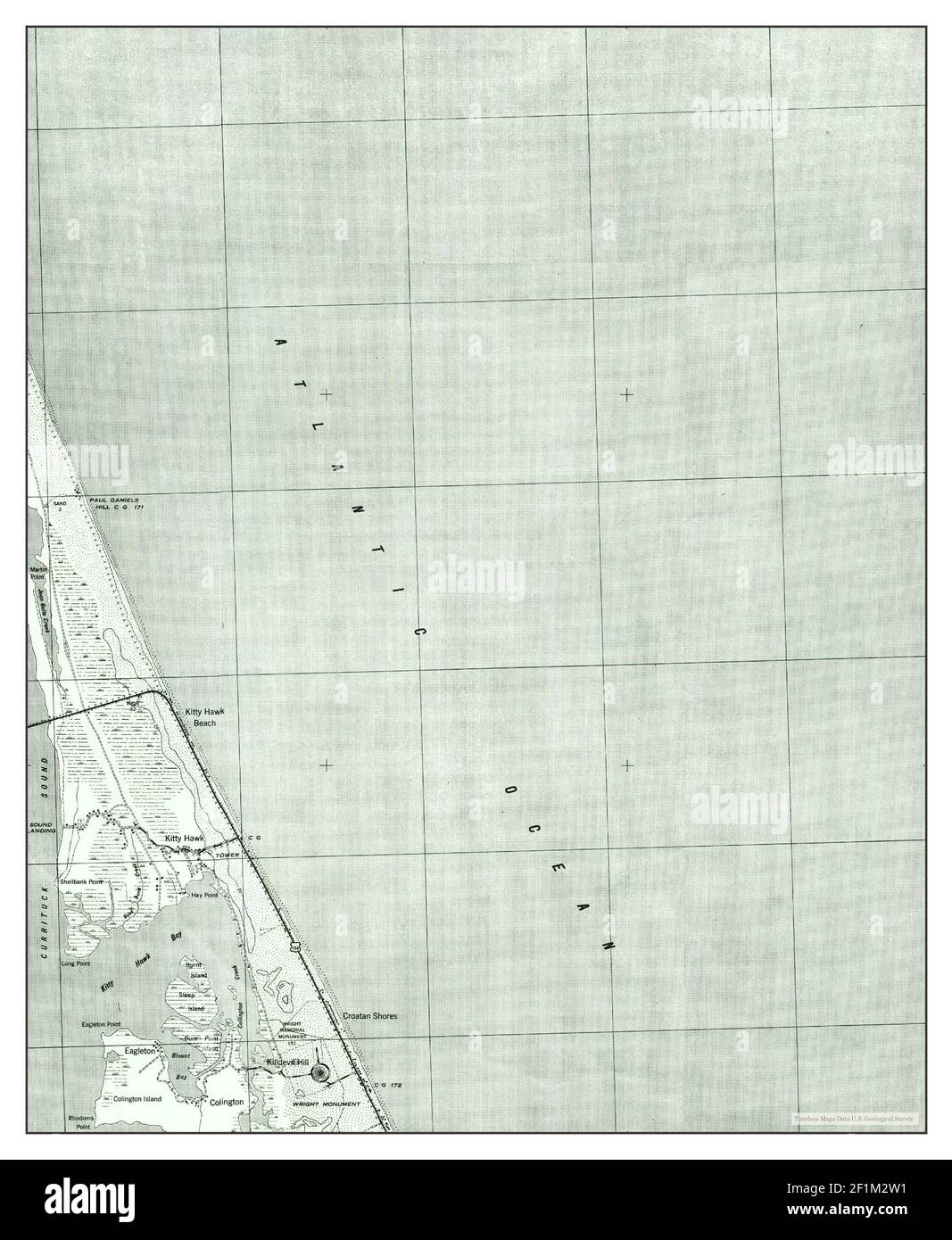 Kitty Hawk, North Carolina, map 1940, 1:62500, United States of America ...