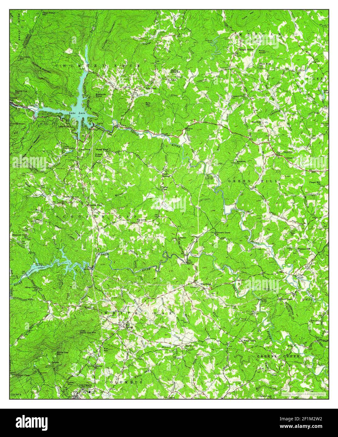 Lake Lure, North Carolina, map 1959, 1:62500, United States of America ...