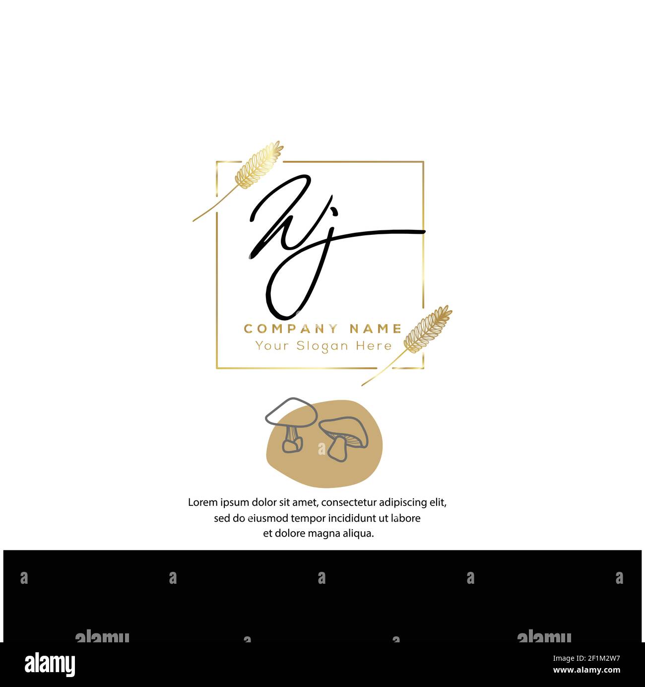 W J WJ Initial letter handwriting and signature logo. Beauty vector ...
