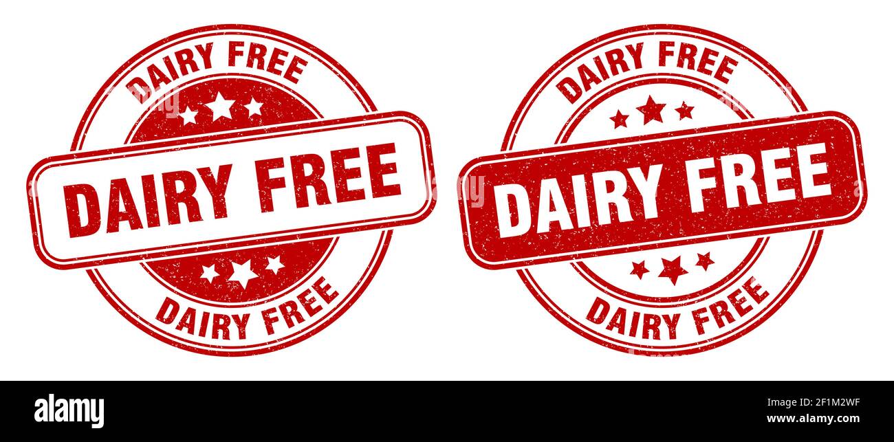 dairy free stamp. dairy free sign. round grunge label Stock Vector ...