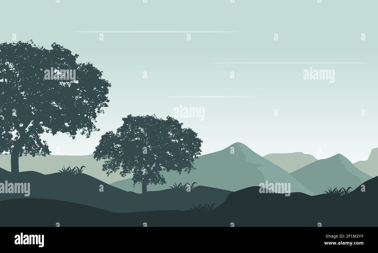Beautiful scenery fresh air Stock Vector Images - Alamy