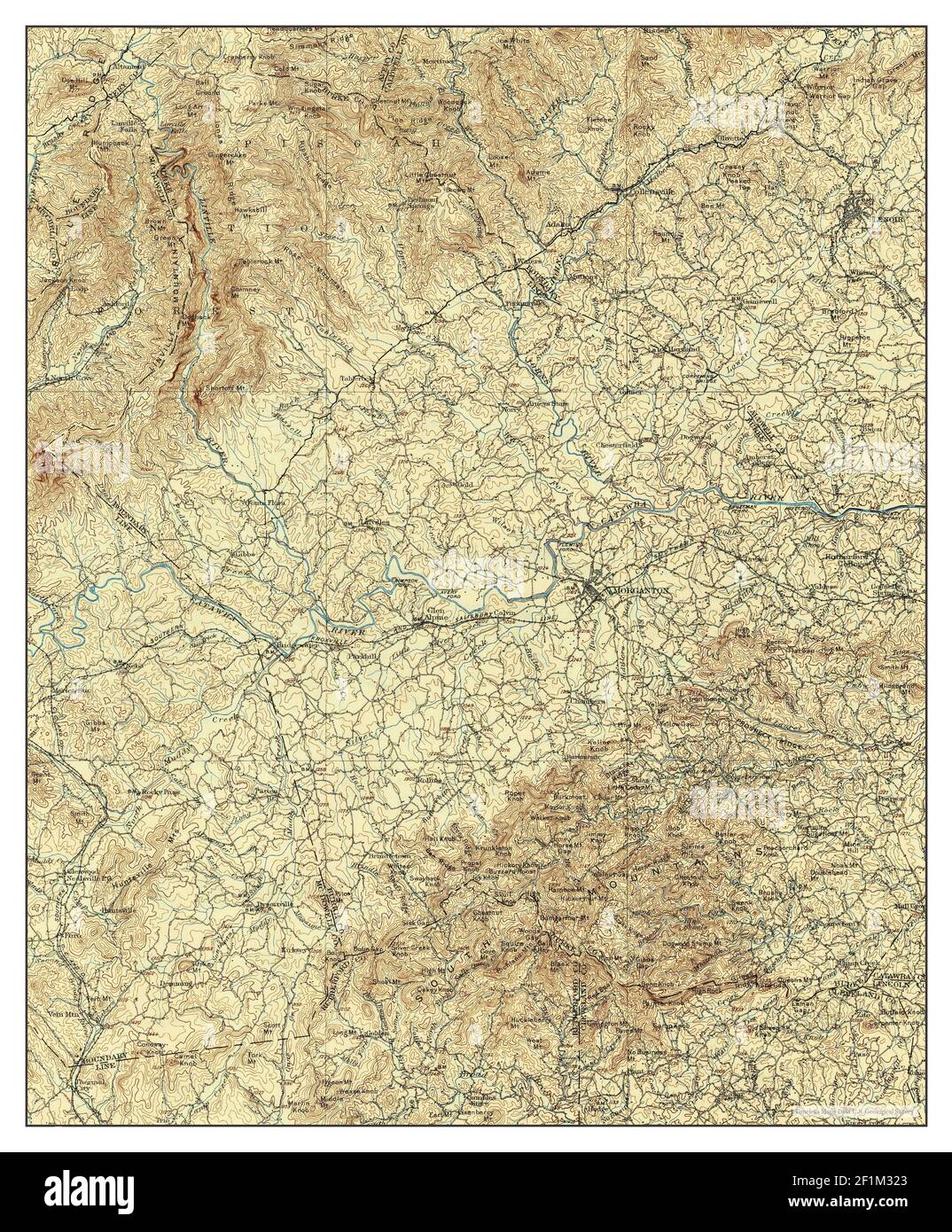 Map of morganton Cut Out Stock Images & Pictures - Alamy
