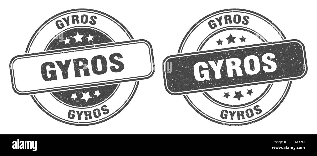 gyros stamp. gyros sign. round grunge label Stock Vector Image & Art ...