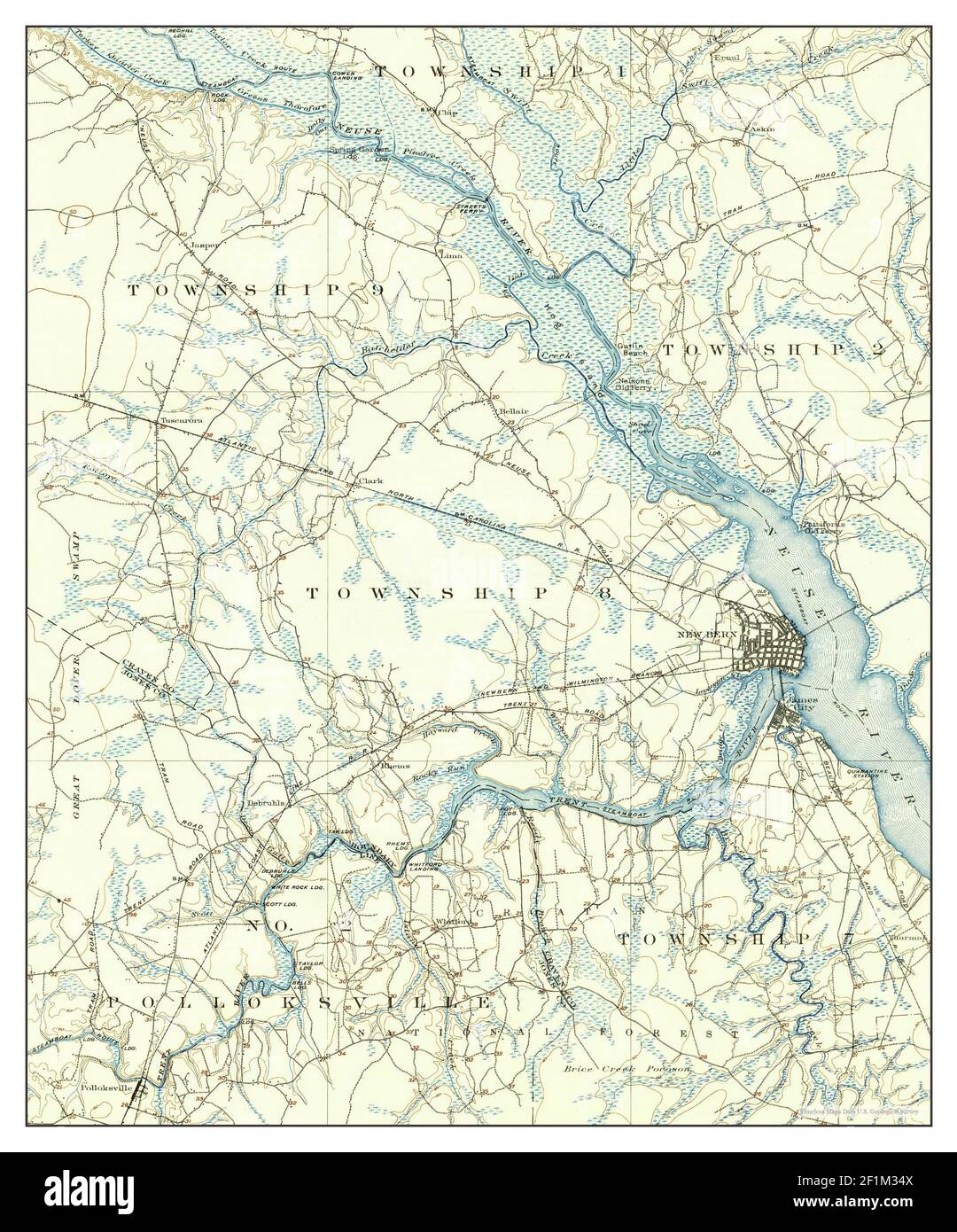 New bern map hi-res stock photography and images - Alamy