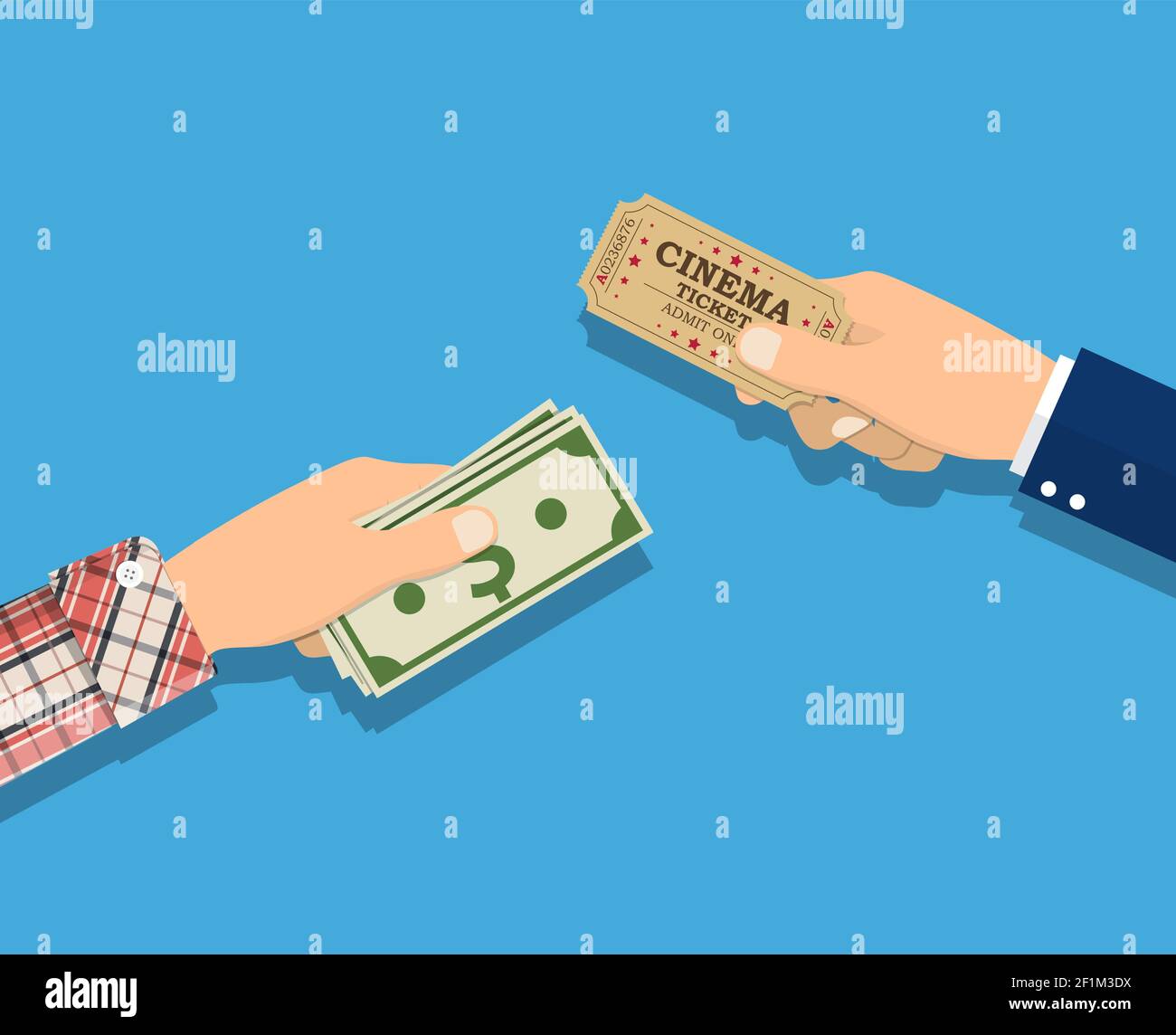 People holding ticket, money in hands Stock Vector Image & Art - Alamy