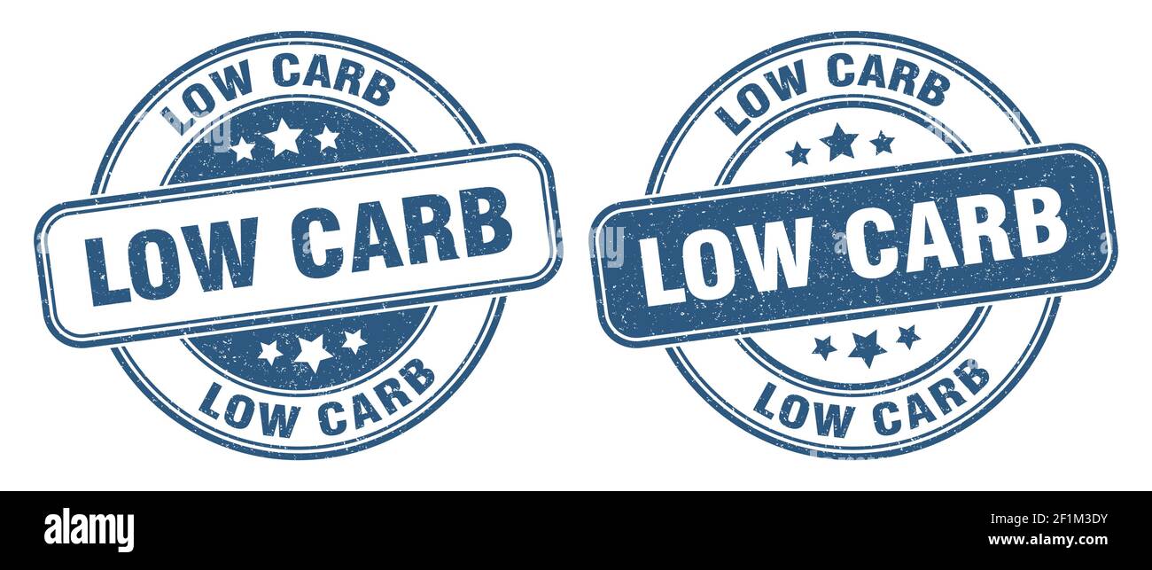 low carb stamp. low carb sign. round grunge label Stock Vector Image ...