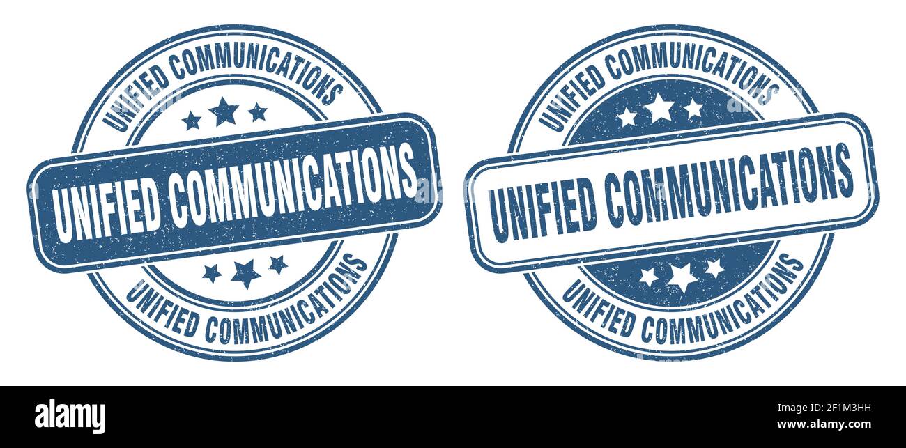 unified communications stamp. unified communications sign. round grunge ...
