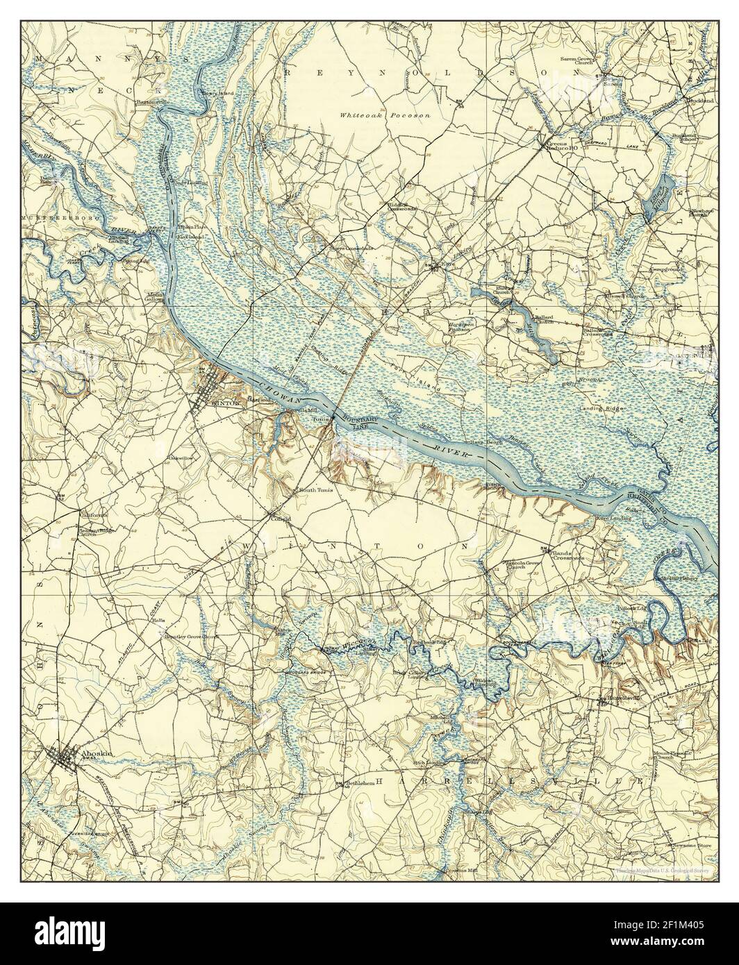 Winton, North Carolina, map 1908, 1:62500, United States of America by ...