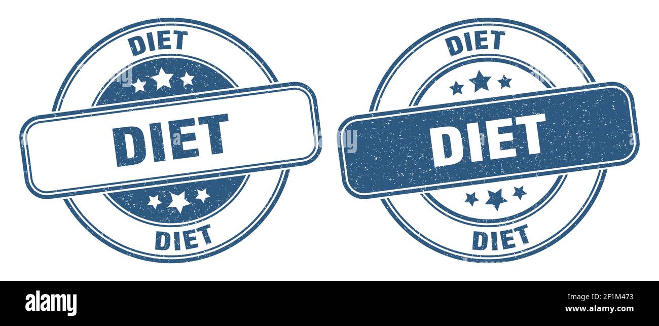 diet stamp. diet sign. round grunge label Stock Vector Image & Art - Alamy