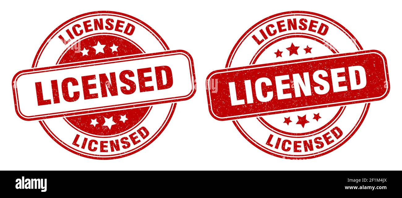licensed stamp. licensed sign. round grunge label Stock Vector Image ...