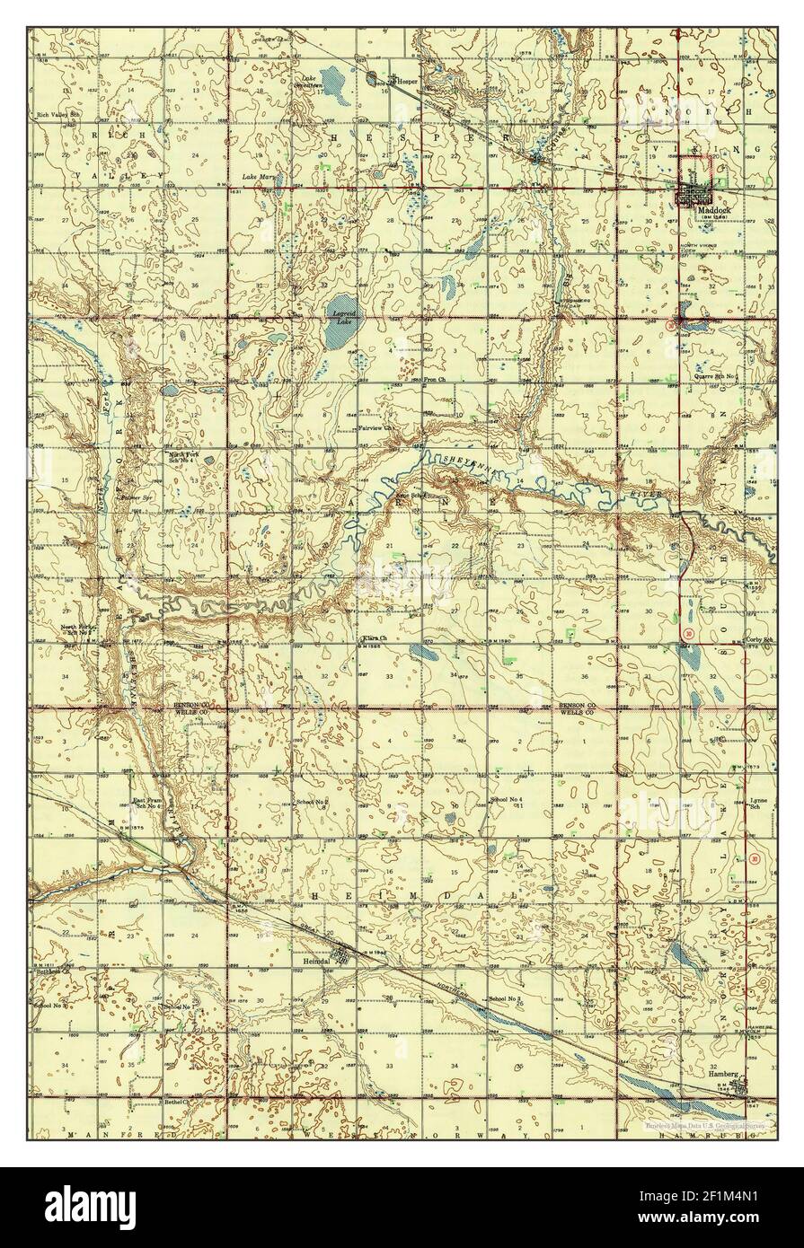 Map of maddock north dakota hi-res stock photography and images - Alamy