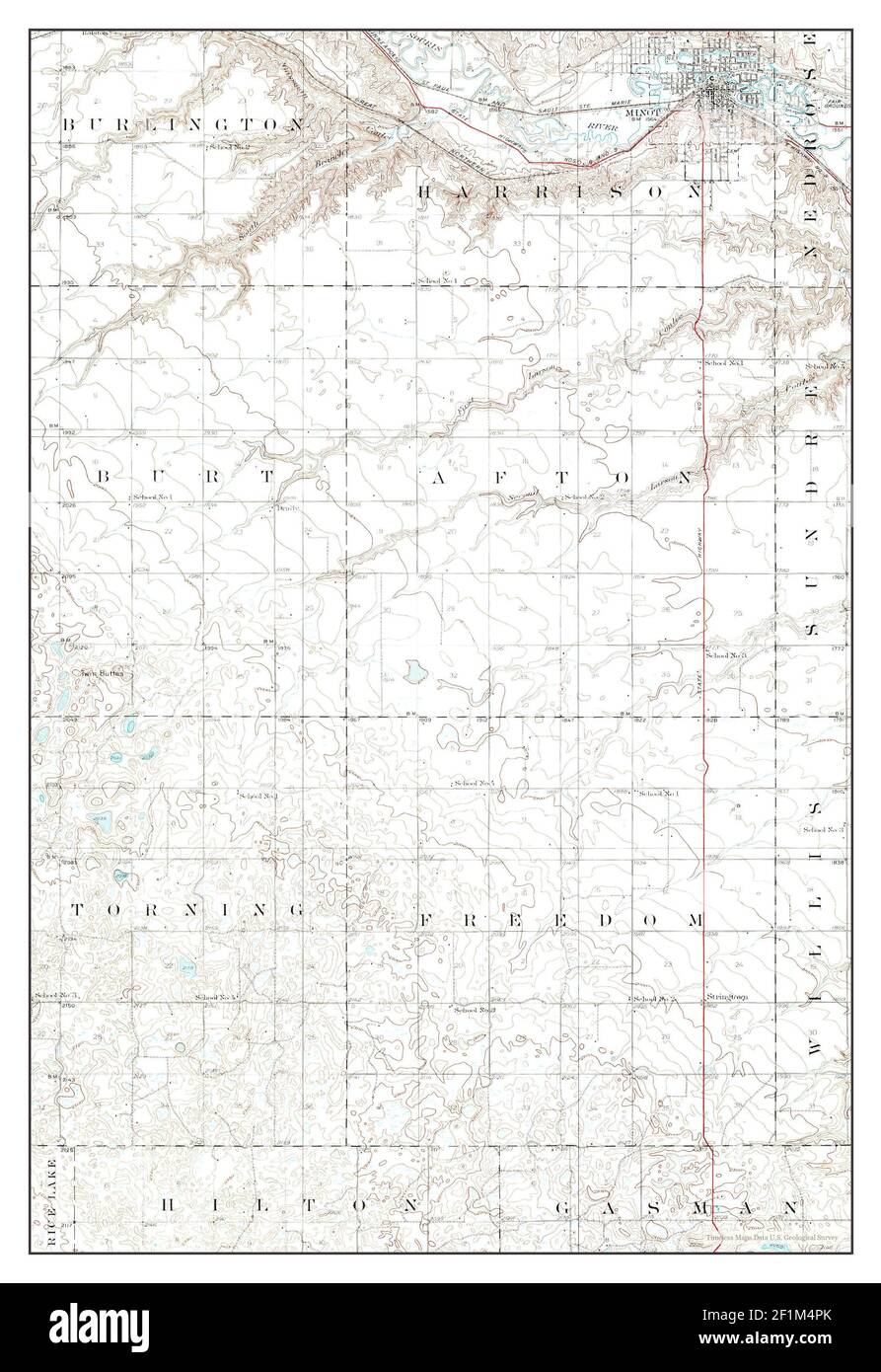 Map of minot north dakota hi-res stock photography and images - Alamy