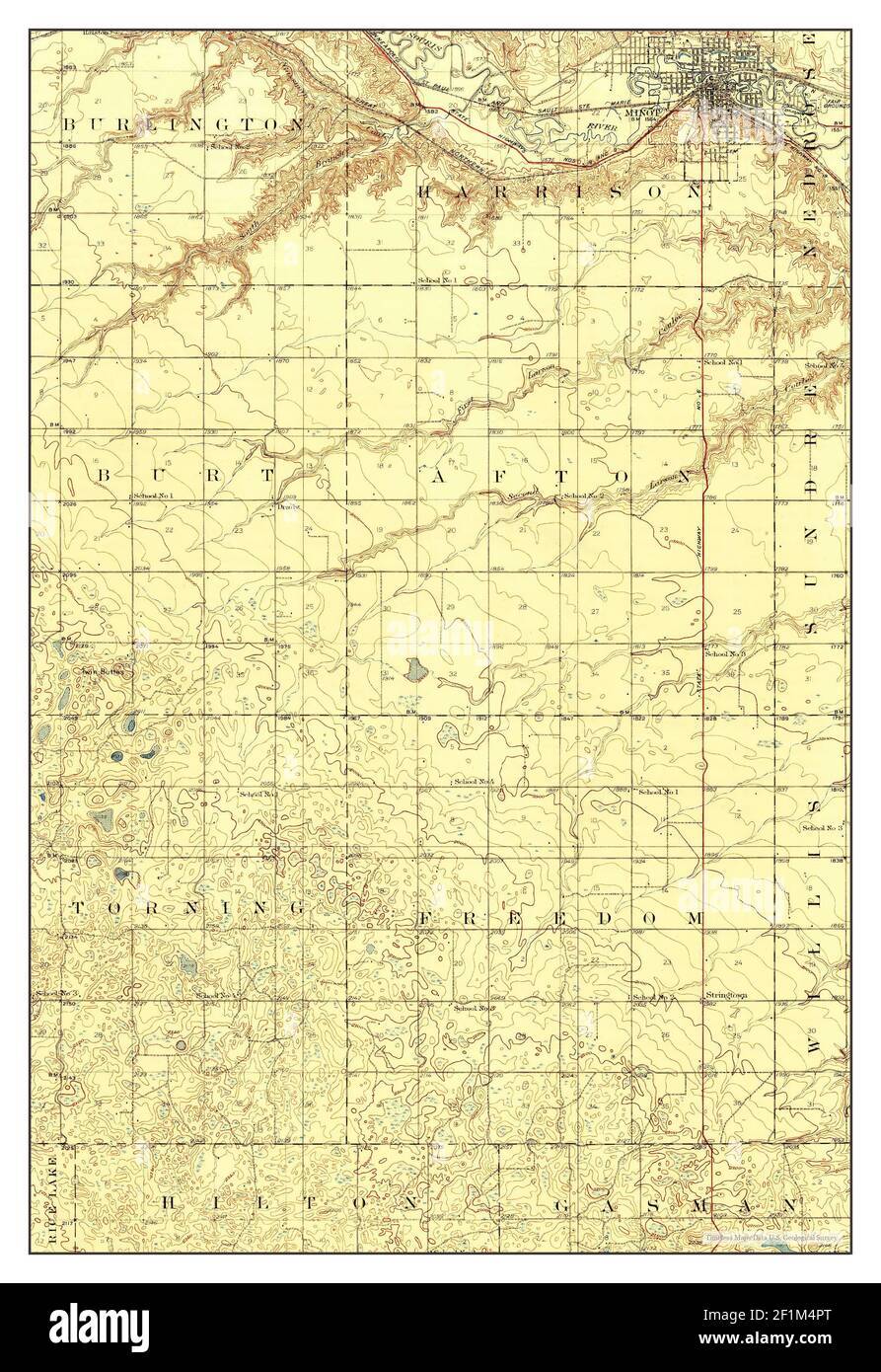 Map of minot hi-res stock photography and images - Alamy