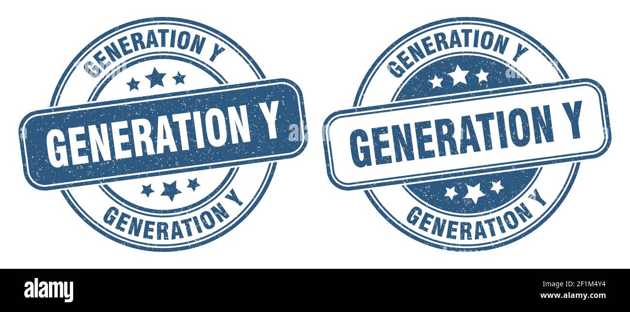generation y stamp. generation y sign. round grunge label Stock Vector ...