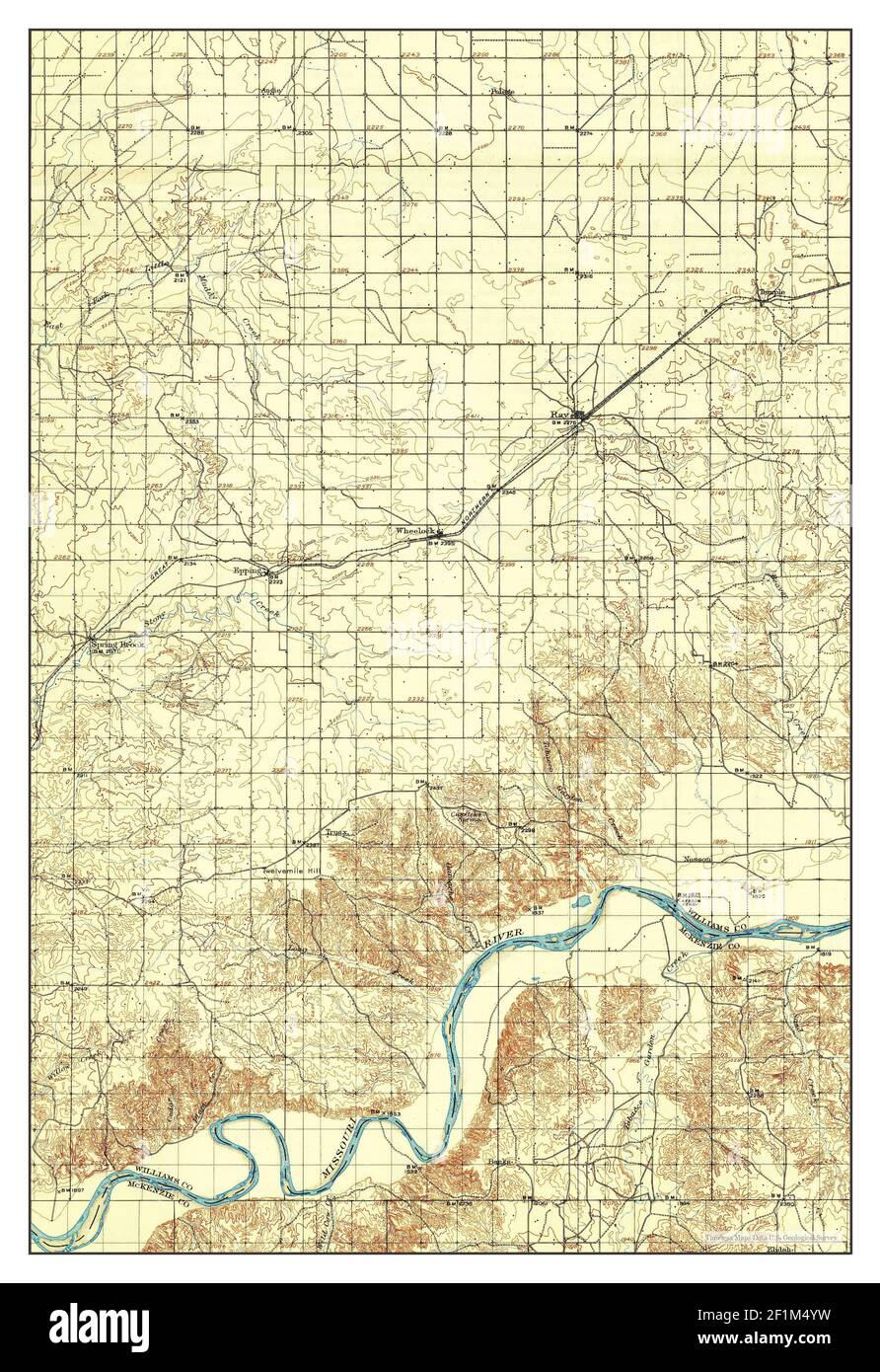 Ray, North Dakota, map 1911, 1:125000, United States of America by ...