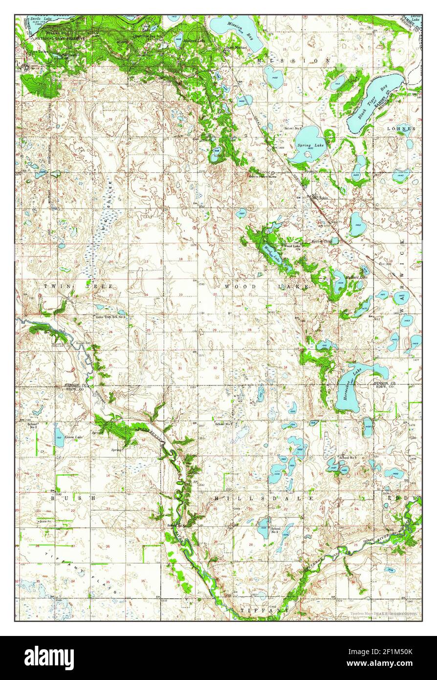 Tokio, North Dakota, map 1951, 1:62500, United States of America by ...