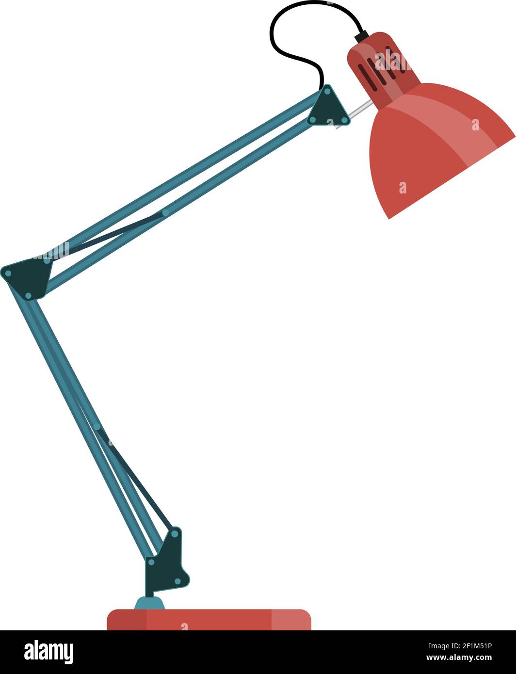 Silhouette adjustable desk lamp Cut Out Stock Images & Pictures - Alamy
