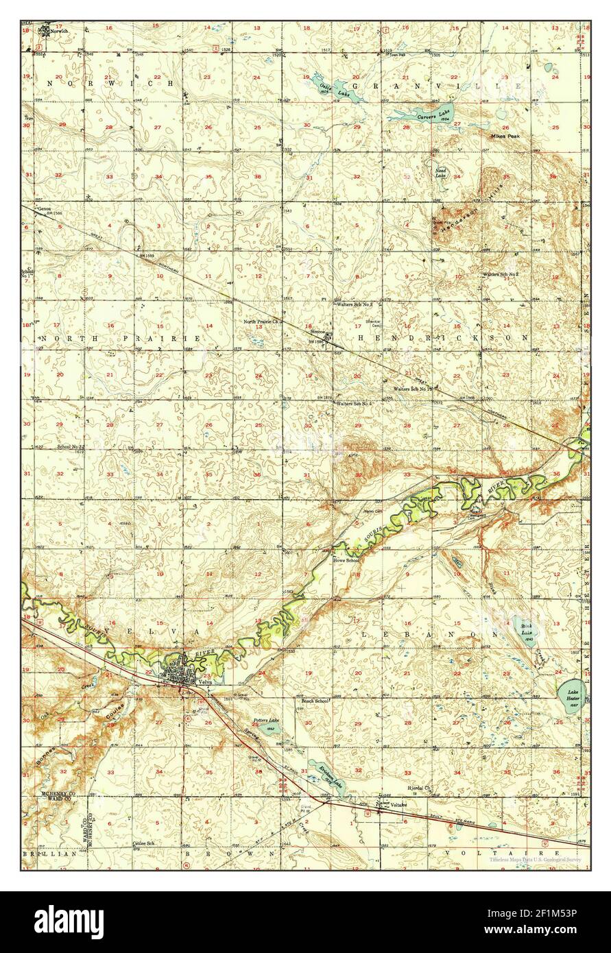 Map of velva north dakota hi-res stock photography and images - Alamy