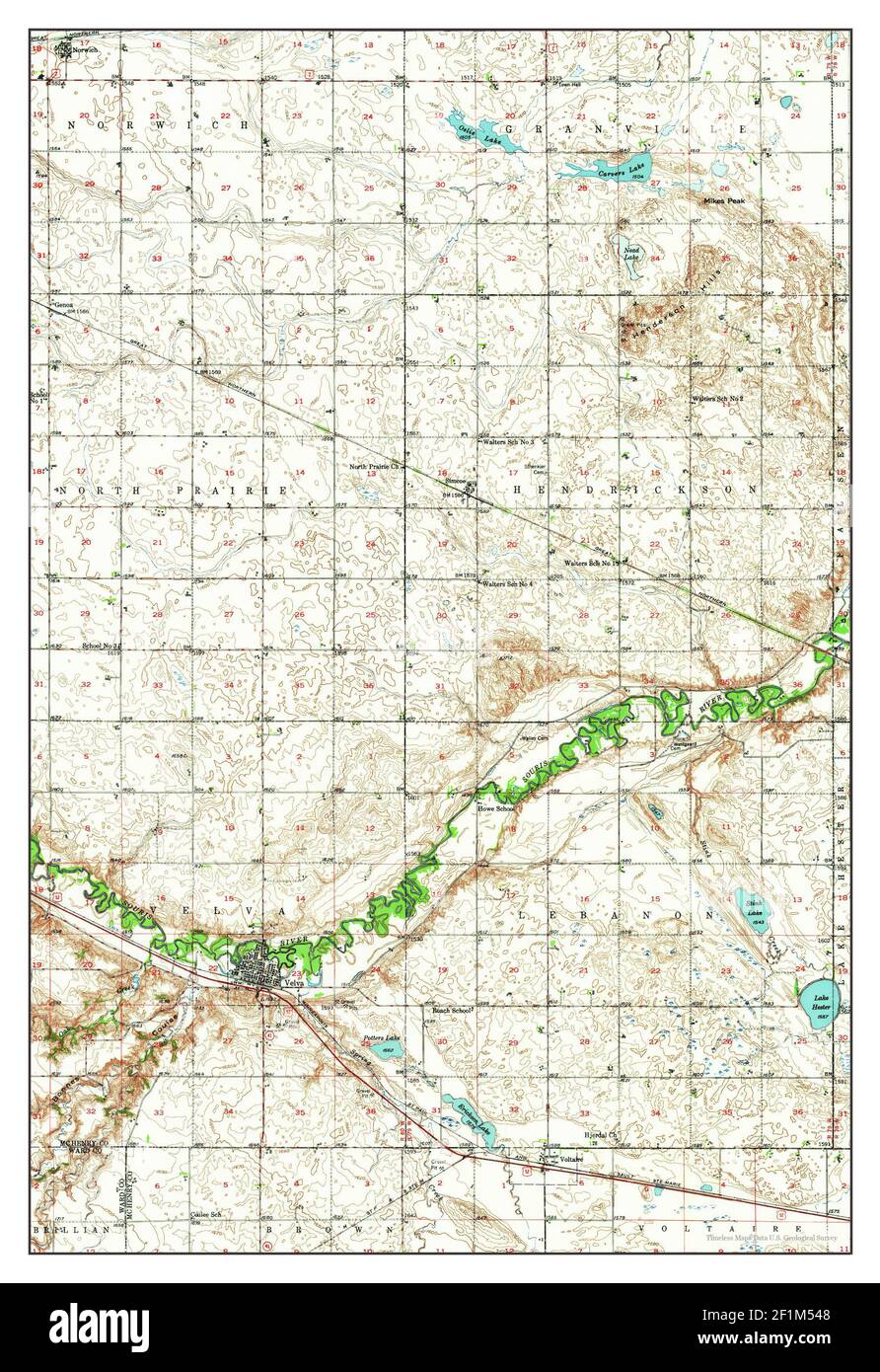 Map of velva north dakota hi-res stock photography and images - Alamy