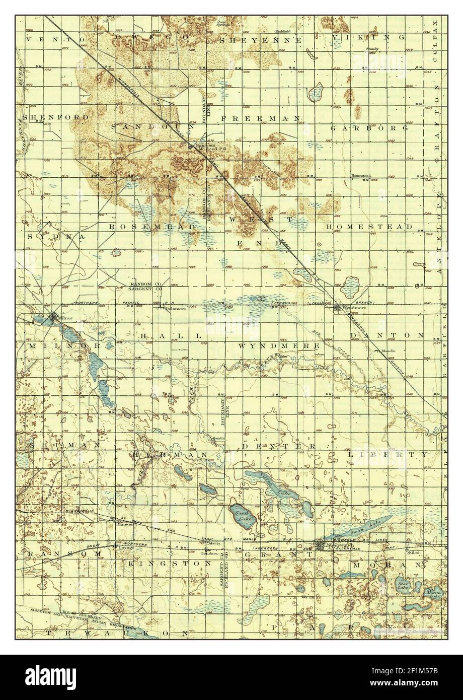 Map of wyndmere hi-res stock photography and images - Alamy