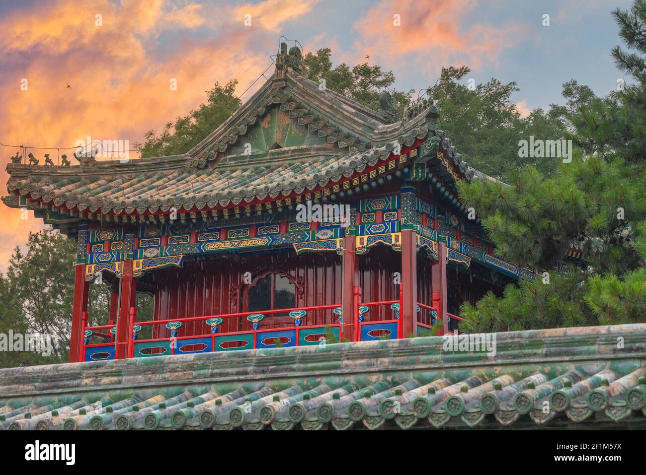 Ancient Chinese traditional architecture. Urban landscape Stock Photo ...