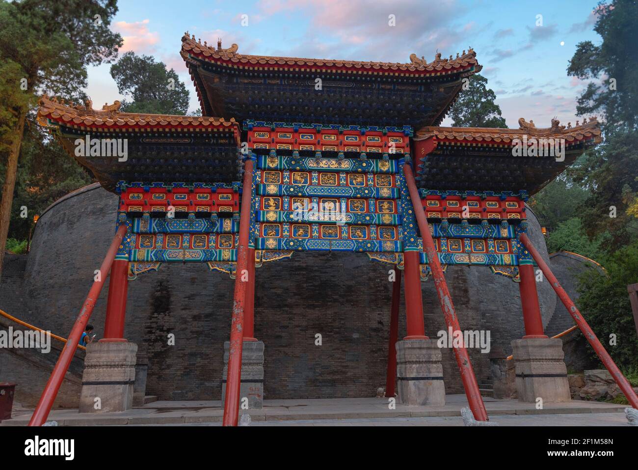 Gate in Chinese historical architectural style Beijing. China Stock ...