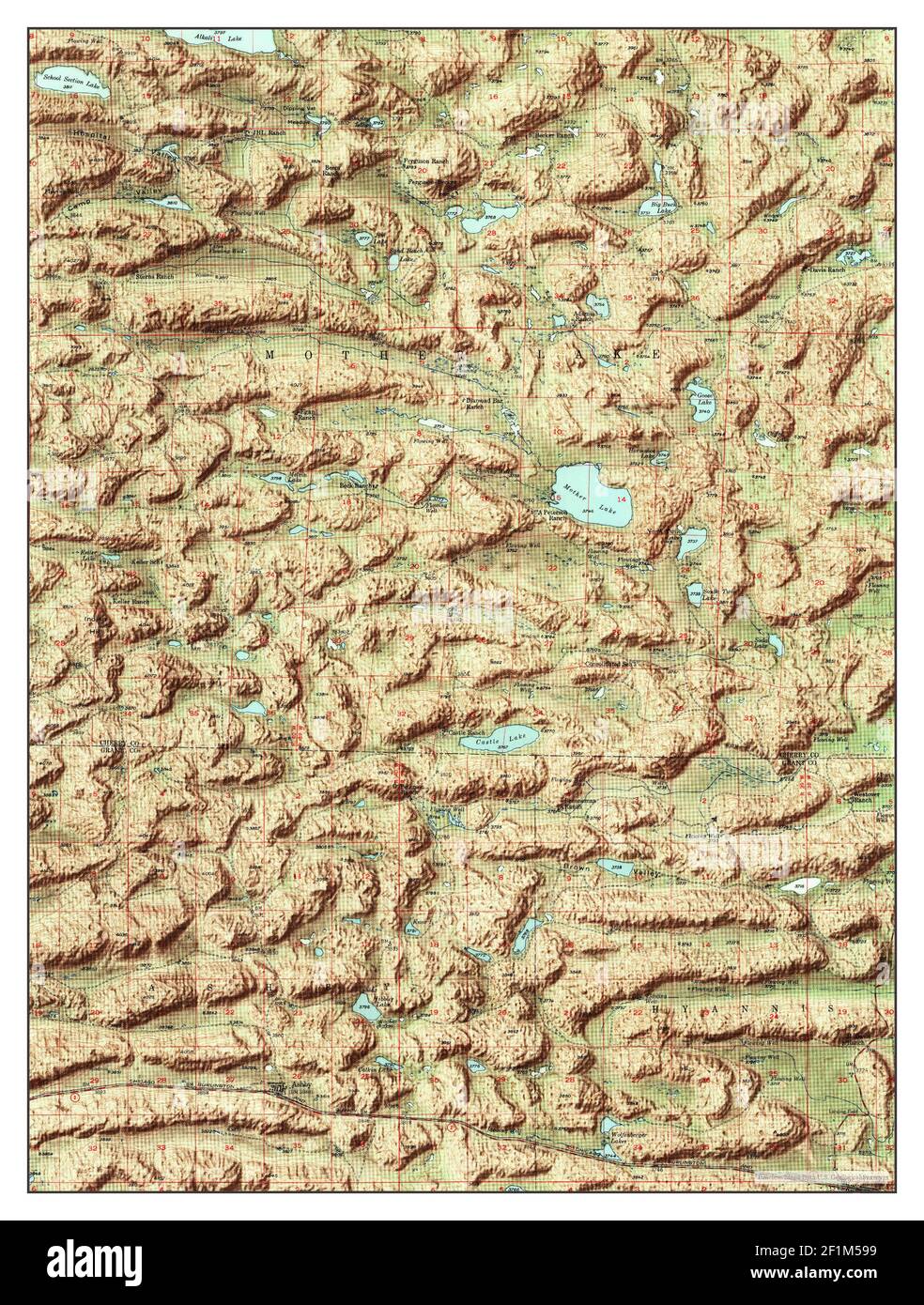 Map of ashby nebraska Cut Out Stock Images & Pictures - Alamy