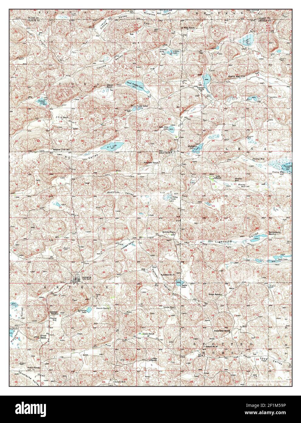 Arthur, Nebraska, map 1949, 1:62500, United States of America by ...