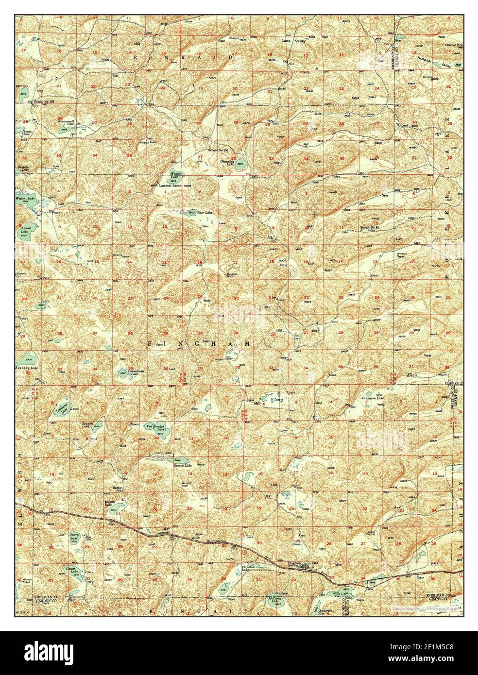 Map of bingham nebraska hi-res stock photography and images - Alamy