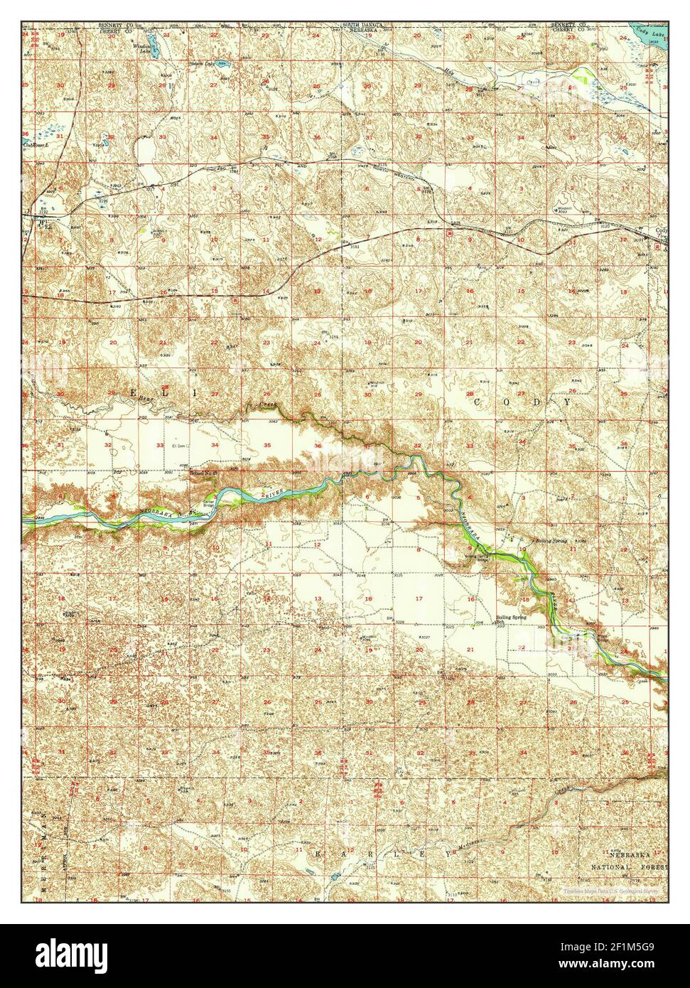 Eli, Nebraska, map 1952, 1:62500, United States of America by Timeless ...
