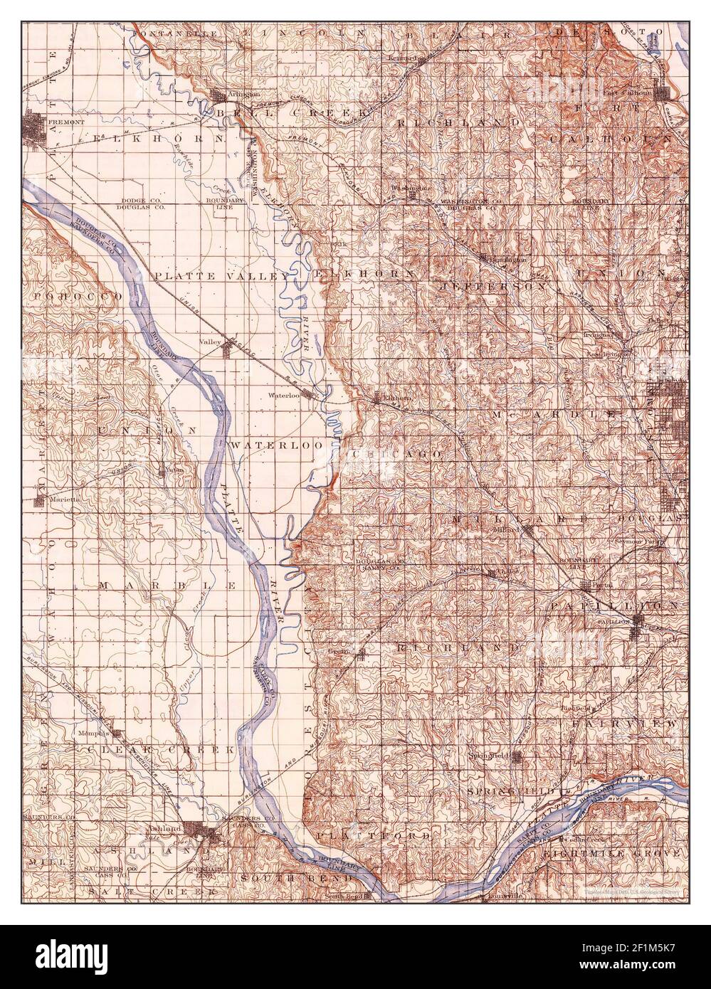 Map of fremont nebraska hi-res stock photography and images - Alamy