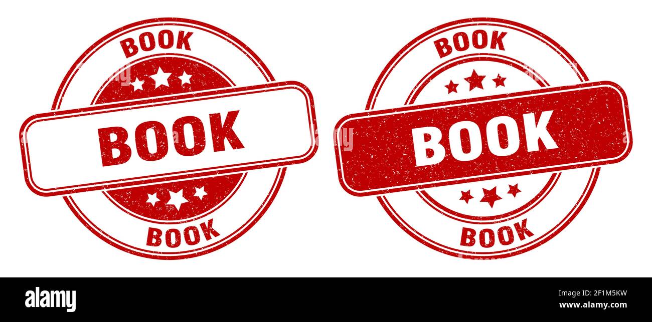 book stamp. book sign. round grunge label Stock Vector Image & Art - Alamy