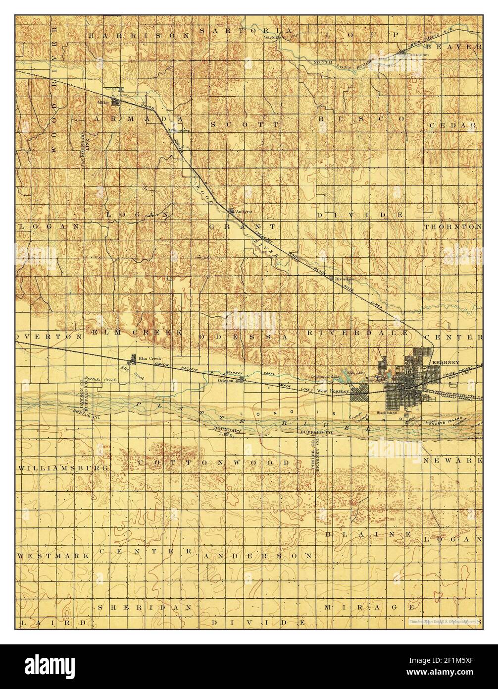 Map of kearney hi-res stock photography and images - Alamy