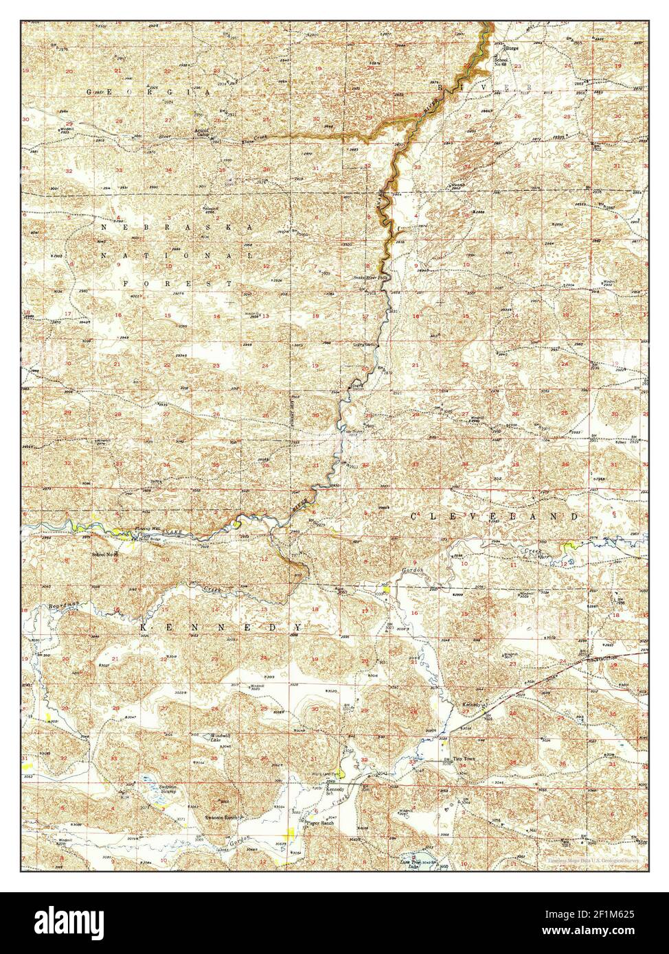 Kennedy, Nebraska, map 1950, 1:62500, United States of America by ...