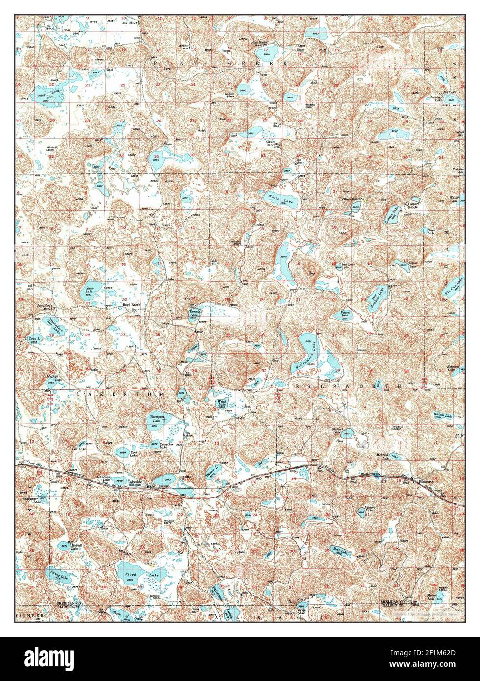 Map of lakeside nebraska Cut Out Stock Images & Pictures - Alamy