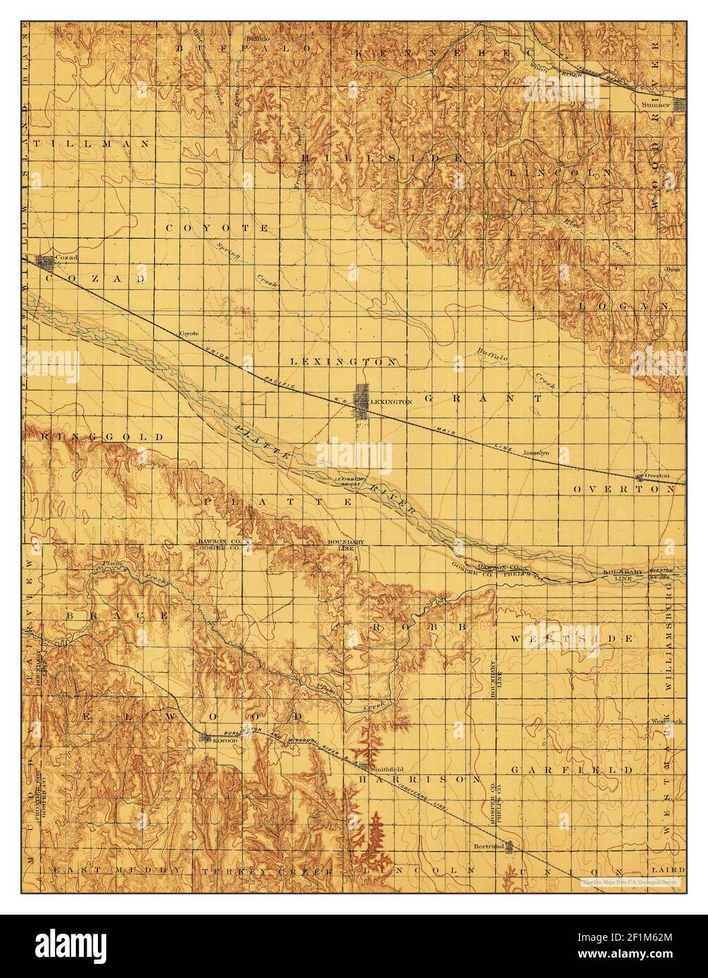 Lexington, Nebraska, map 1899, 1:125000, United States of America by ...