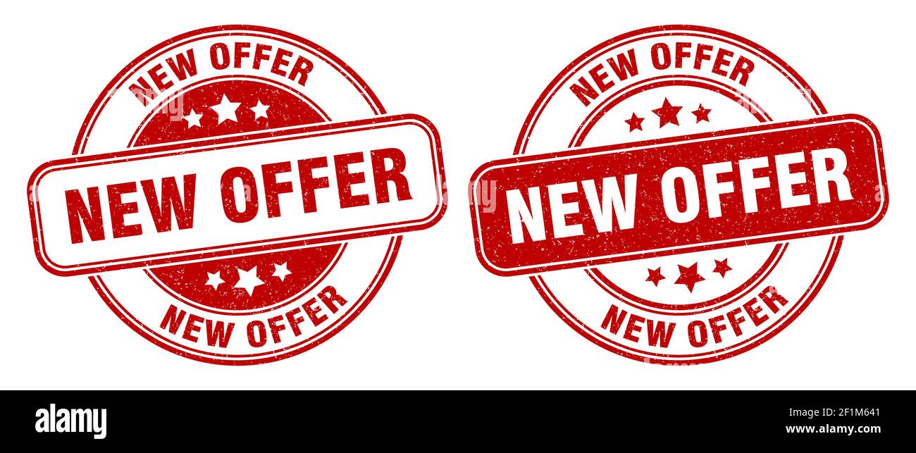 new offer stamp. new offer sign. round grunge label Stock Vector Image ...