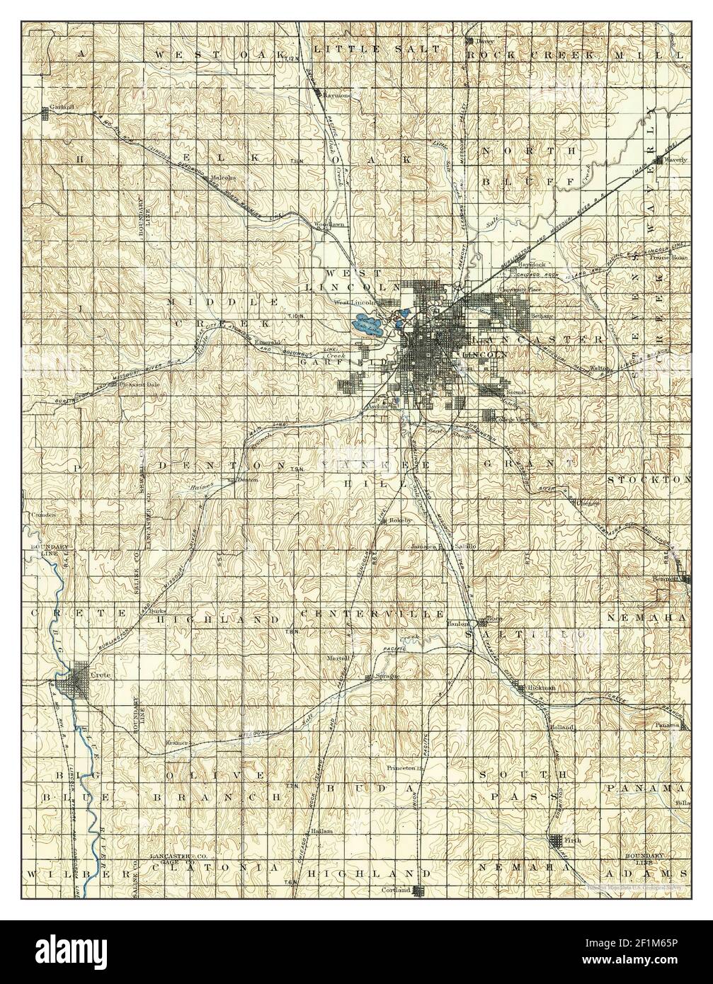Lincoln, Nebraska, map 1897, 1:125000, United States of America by ...
