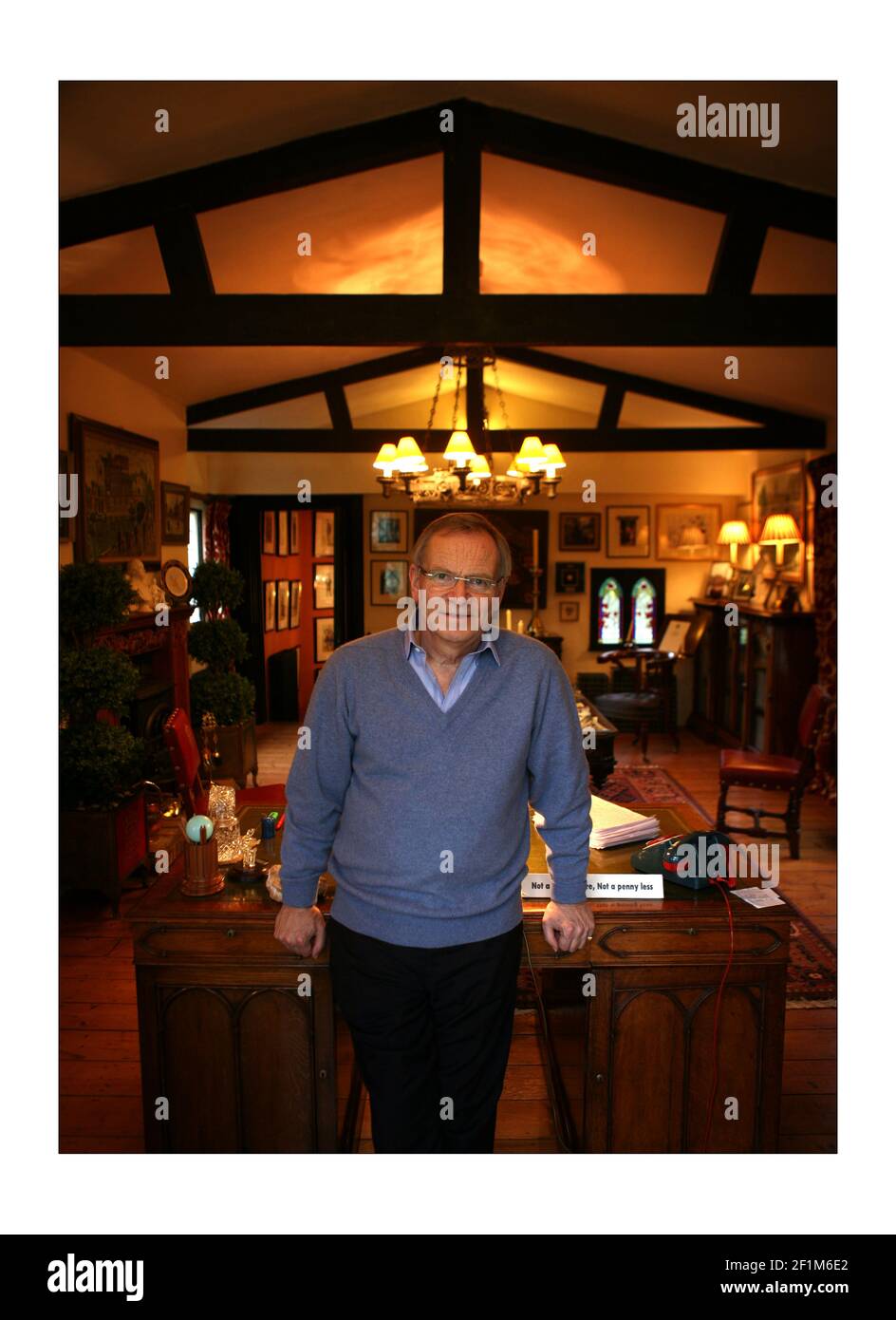 Jeffrey Archer at home in Cambridge in the study where he works ...