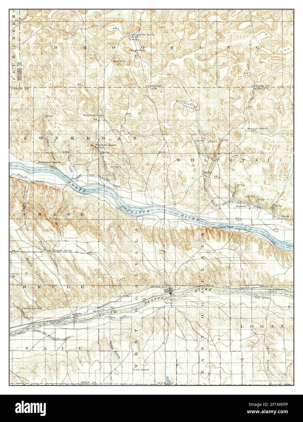 Map of ogallala nebraska hi-res stock photography and images - Alamy