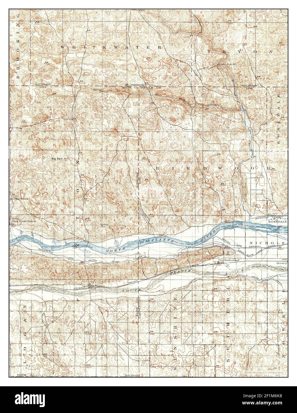 Paxton, Nebraska, map 1898, 1:125000, United States of America by ...