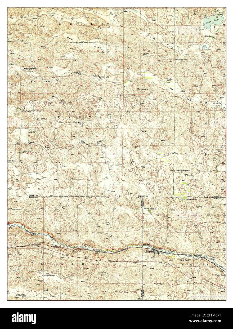 Map of seneca nebraska hi-res stock photography and images - Alamy