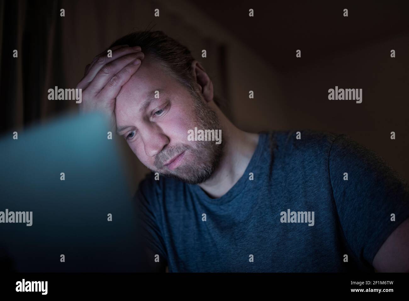 Portrait of sad man Stock Photo - Alamy