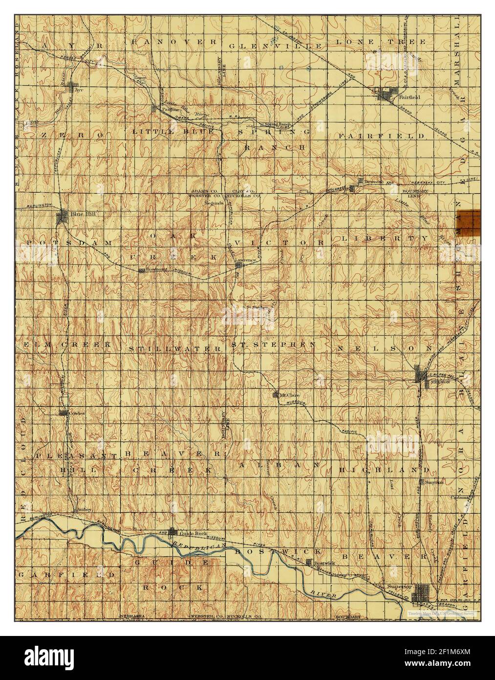 Map of superior nebraska hi-res stock photography and images - Alamy